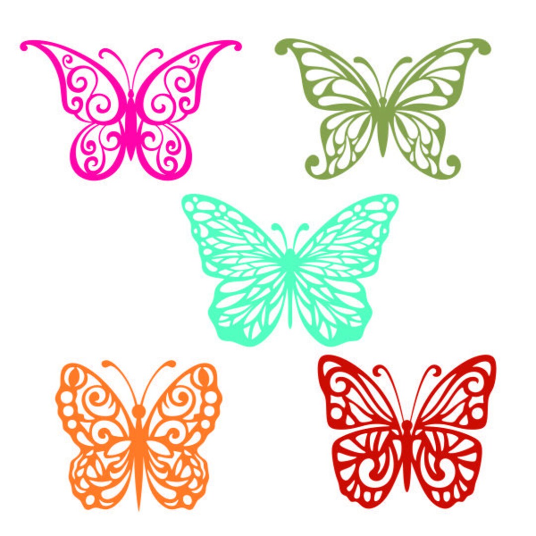 Butterfly Pack Cuttable Design SVG PNG DXF & Eps Designs Cameo - Etsy