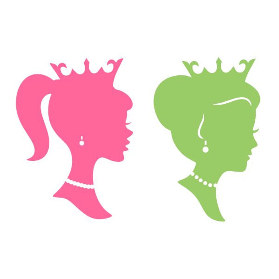 Princess Queen Face Silhouette Cuttable Design SVG PNG DXF & Eps ...