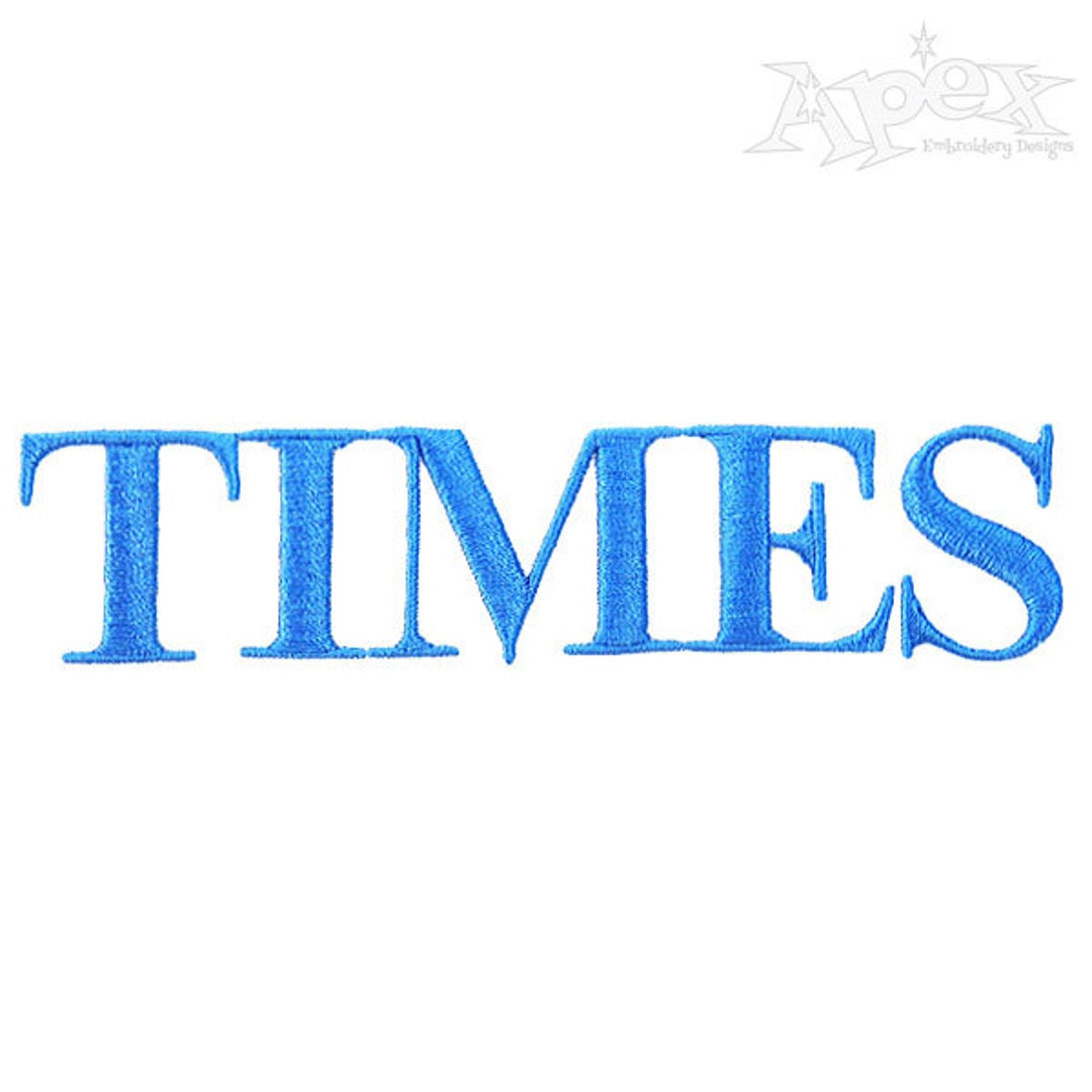 Times True Monogram Machine Embroidery Font Alphabet Letters INSTANT ...