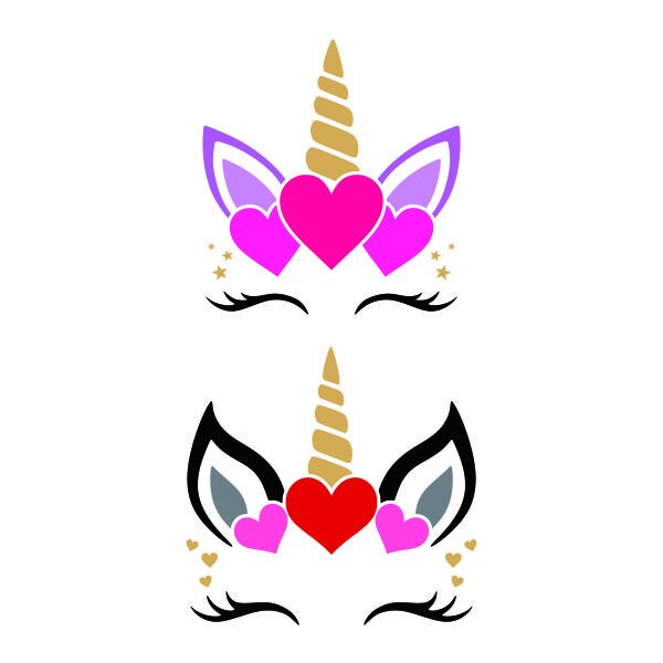Unicorn Love Valentines Day Cuttable Design SVG PNG DXF & Eps | Etsy