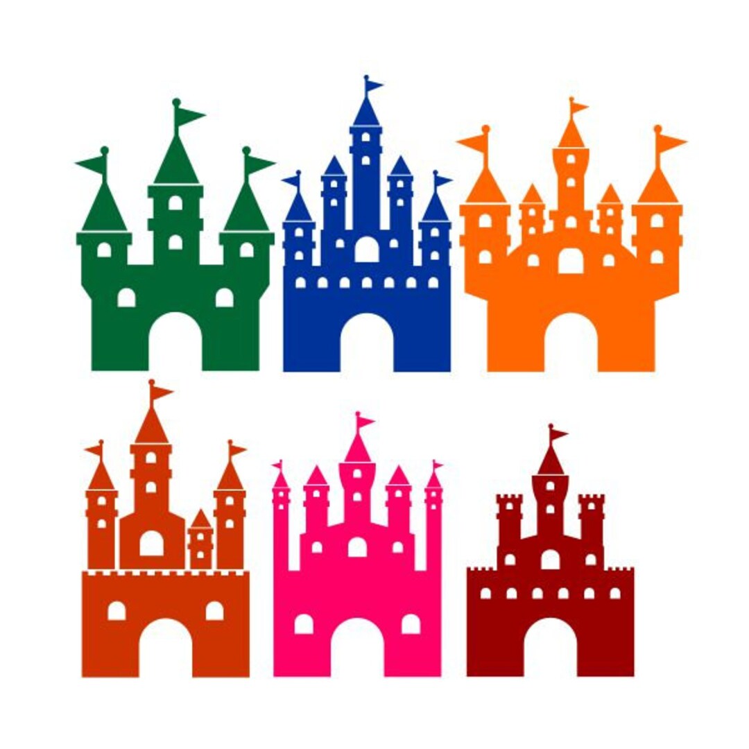 Princess Castle Cuttable Design SVG PNG DXF & Eps Designs Cameo File ...