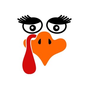 Turkey Face Pack Cuttable Design SVG PNG DXF & Eps Designs Cameo File ...
