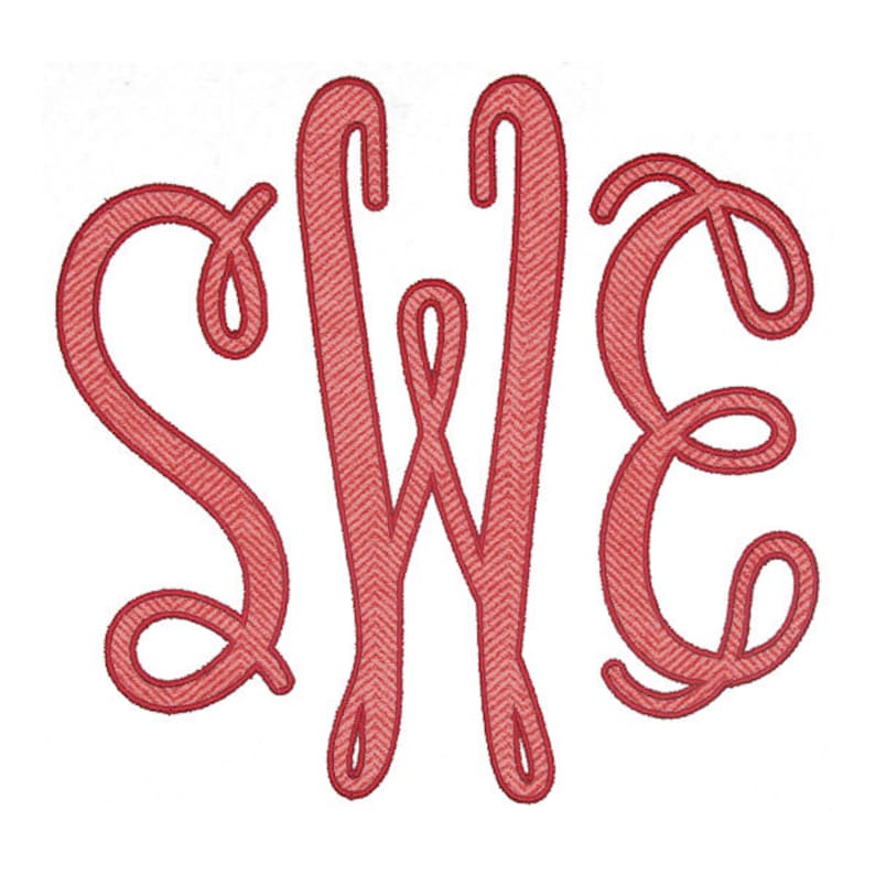 Royal Circle Applique Embroidery Font Monogram Alphabet | Etsy