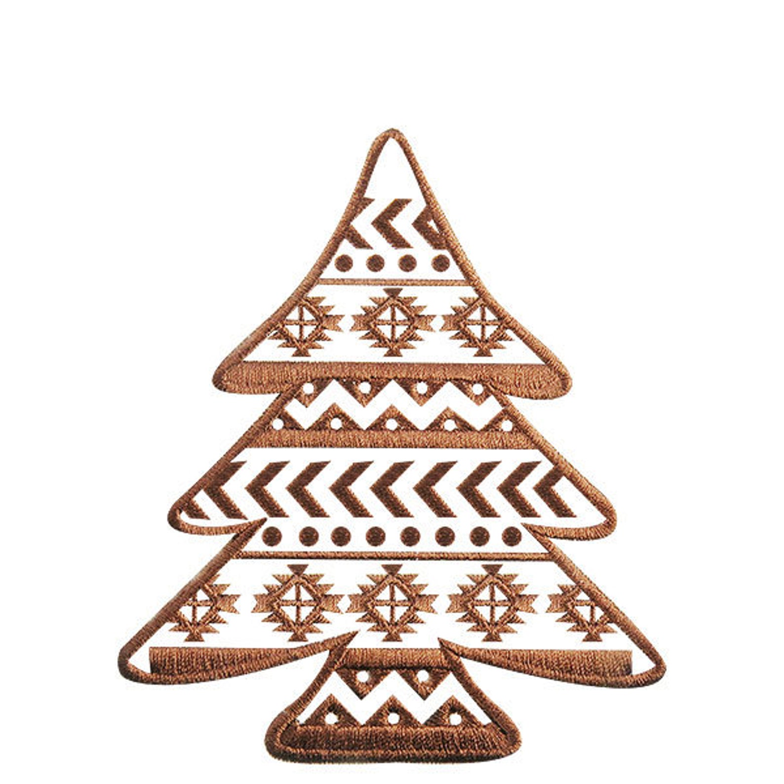 Aztec Print Christmas Tree Design Frame Monogram Design - Etsy