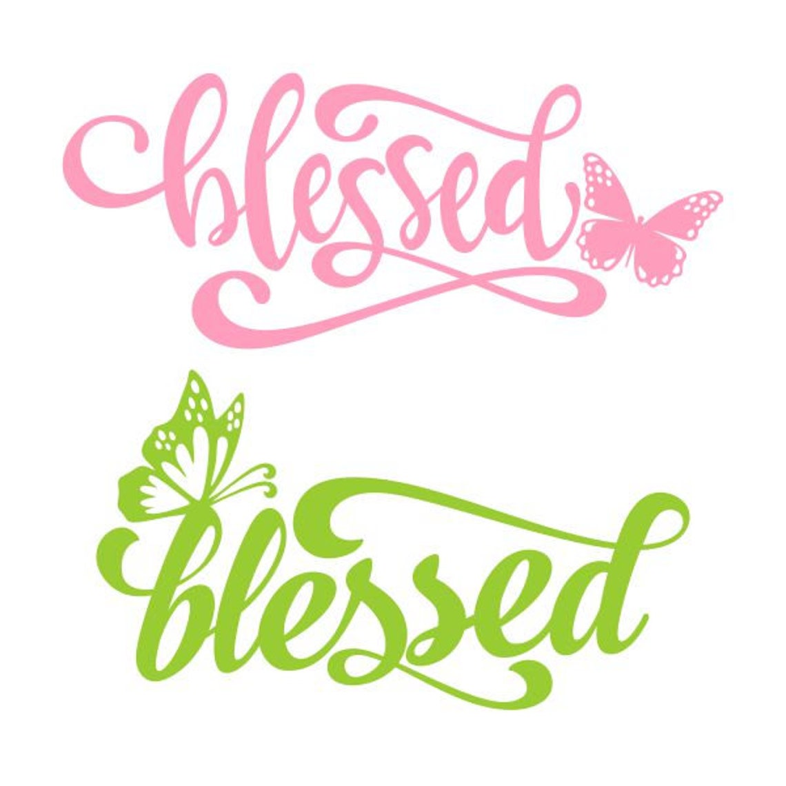 Blessed Butterfly Cuttable Design SVG PNG DXF & Eps Designs | Etsy