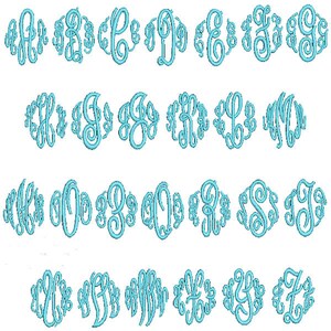 Small Mini Master Circle Round Monogram Machine Embroidery Font ...
