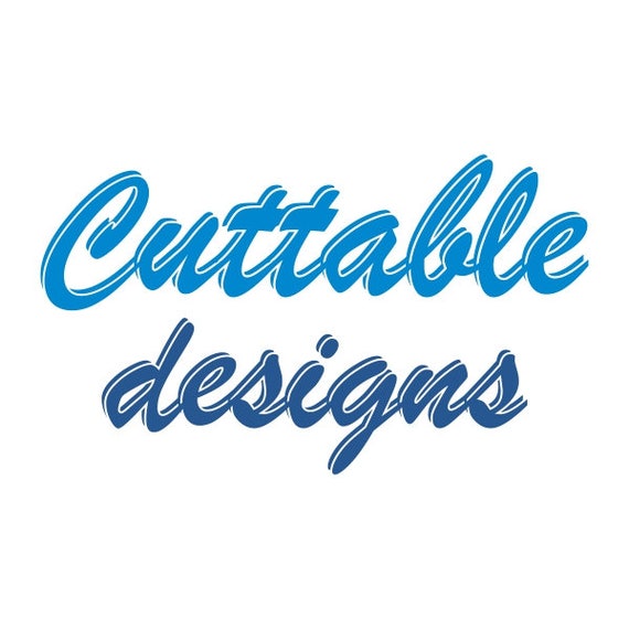 Script Shadow Font Monogram Cuttable Design SVG PNG DXF & Eps - Etsy