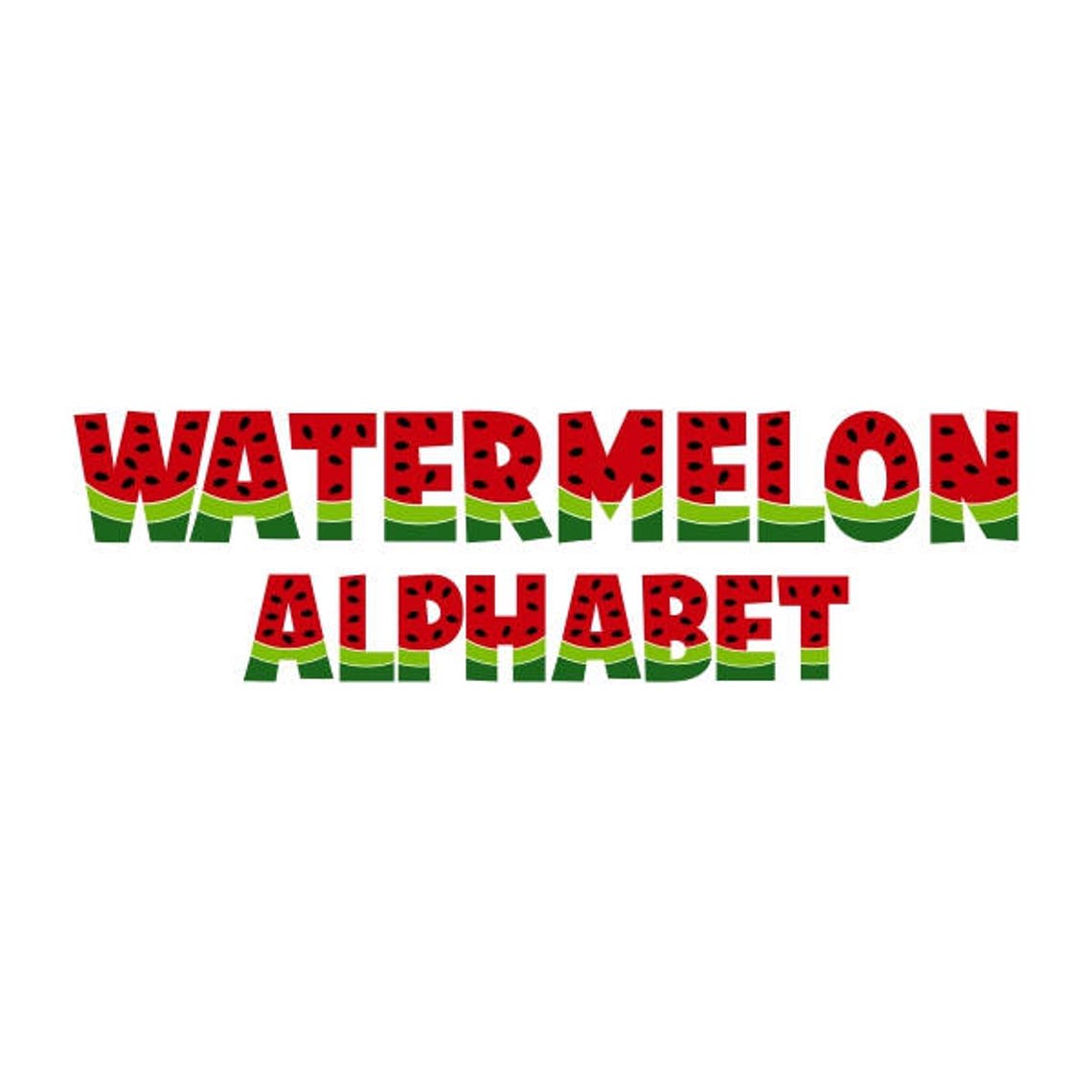 Watermelon Font Monogram Cuttable Design SVG PNG DXF & Designs | Etsy ...