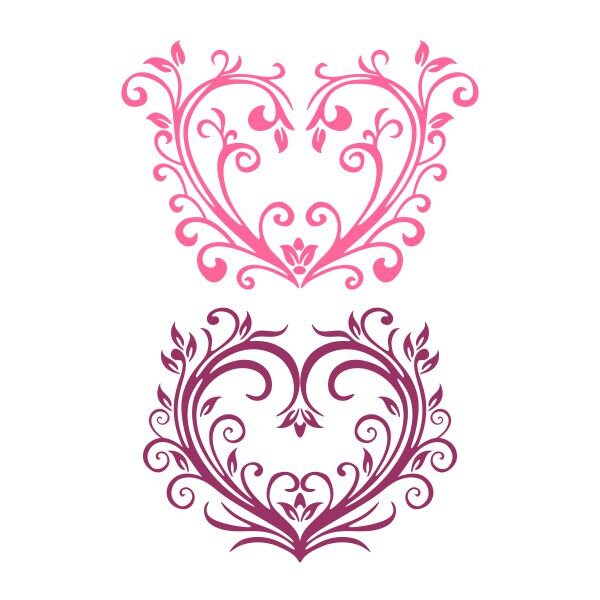 Heart Flowers Love Valentines Day Love Cuttable Design SVG PNG | Etsy