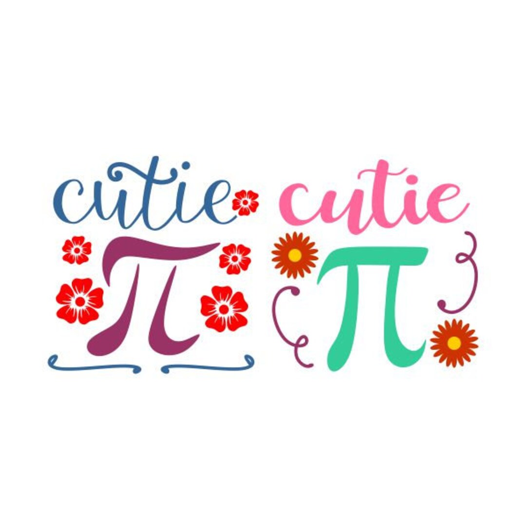 Cutie Pi Pie Math School Cuttable Design SVG PNG DXF & Eps Designs ...