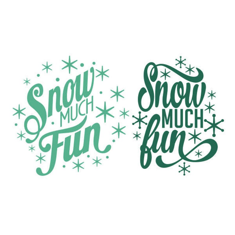Snow Much Fun Christmas Cuttable Design SVG PNG DXF & Eps | Etsy