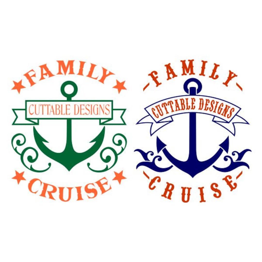 Family Cruise Frame Monogram Cuttable Design SVG PNG DXF & Eps Designs ...