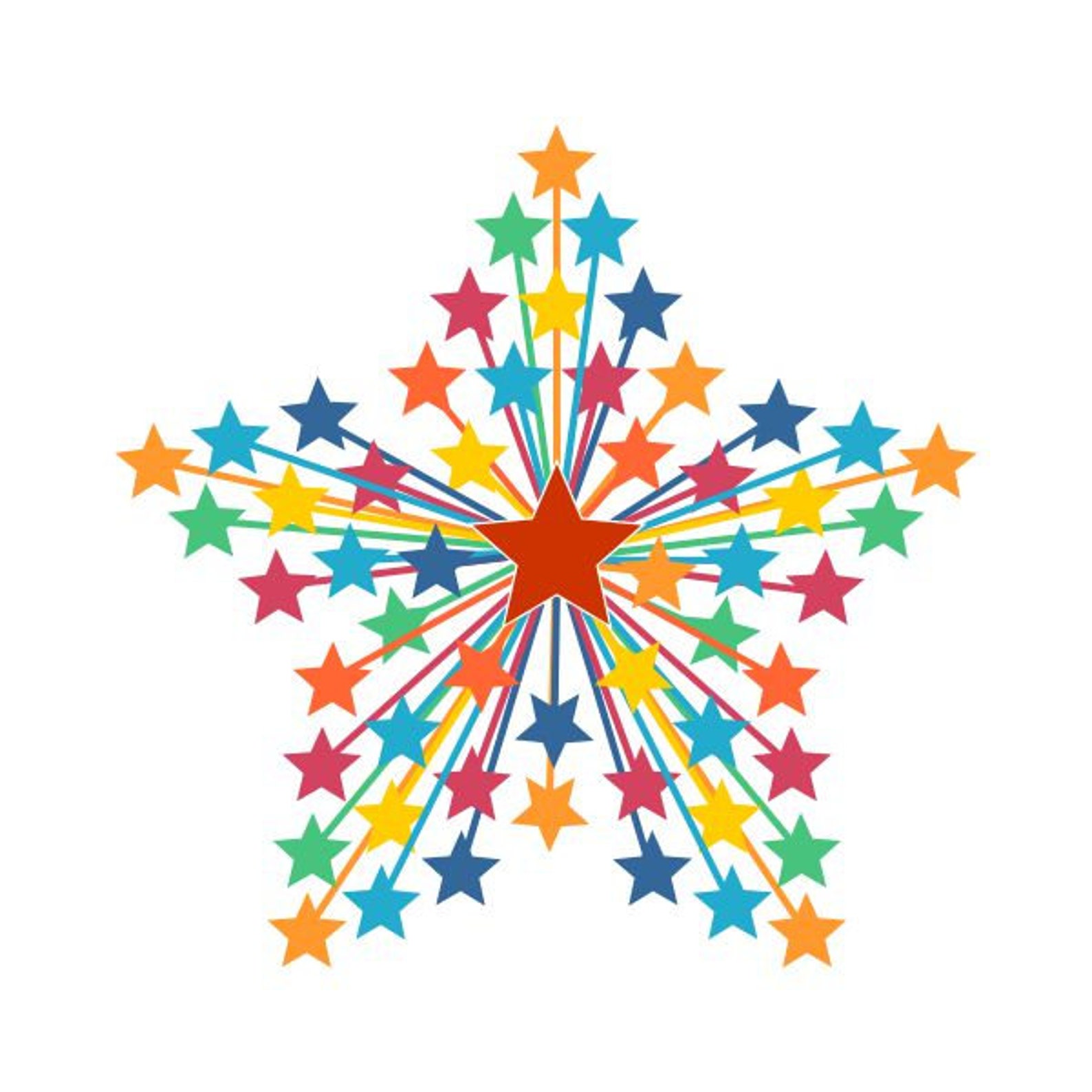 Star Print Palm Tree Cuttable Design SVG PNG DXF & Eps Designs - Etsy