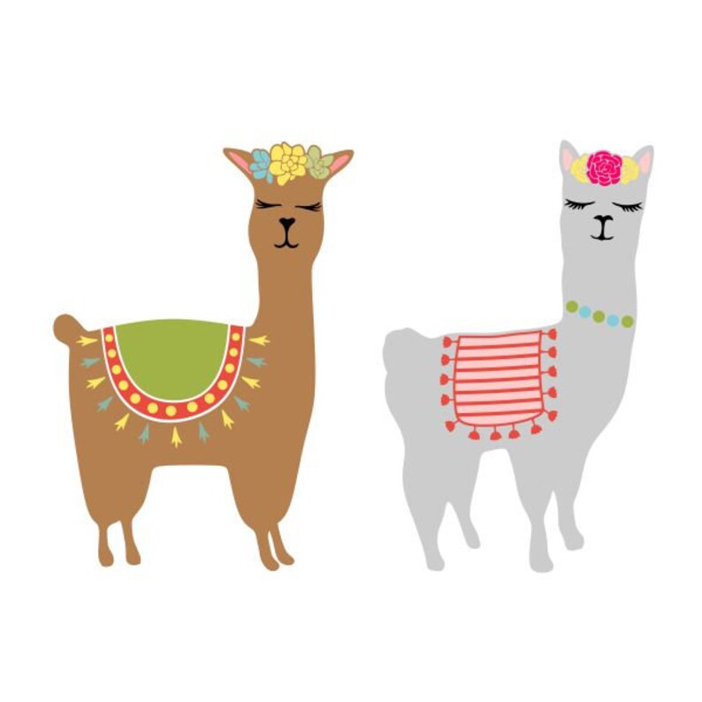 Llama Alpaca Animal Cuttable Design SVG PNG DXF & Eps Designs | Etsy
