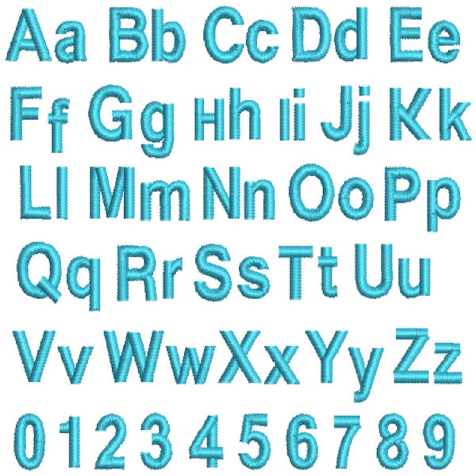 Small Block Machine Embroidery Font Alphabet Letters INSTANT | Etsy