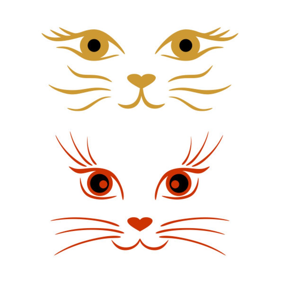 Visages des chat couper DXF SVG PNG & eps dessins camée - Etsy France