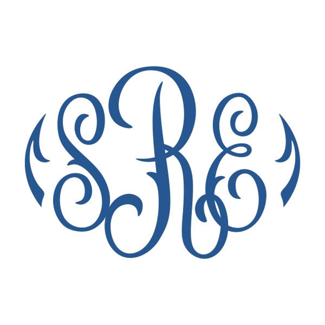 Monogram French Font Cuttable Design SVG PNG DXF & Eps Designs Cameo ...