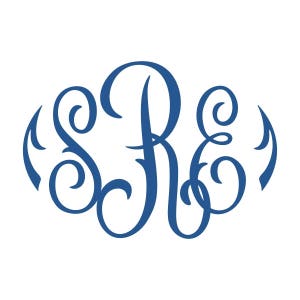 Monogram French Font Cuttable Design SVG PNG DXF & Eps Designs Cameo ...