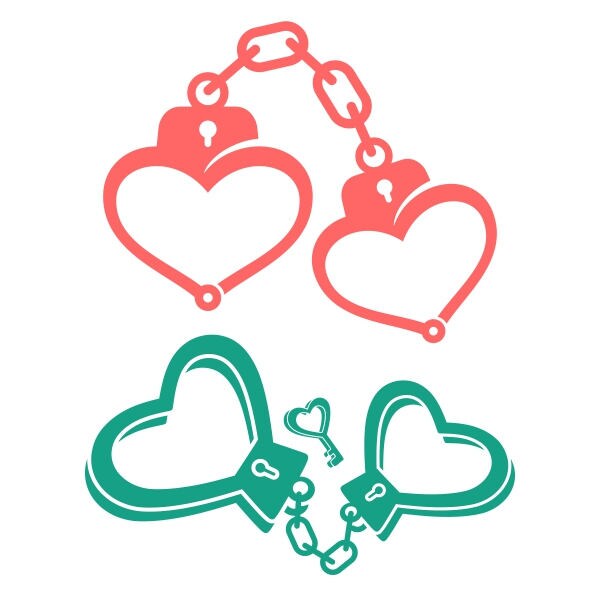 Handcuffs Cuffs Police Heart Love Pack Cuttable Design SVG PNG - Etsy