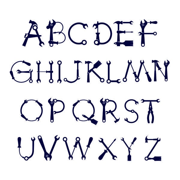 Tools Font Cuttable Design SVG PNG DXF & eps Designs Cameo | Etsy