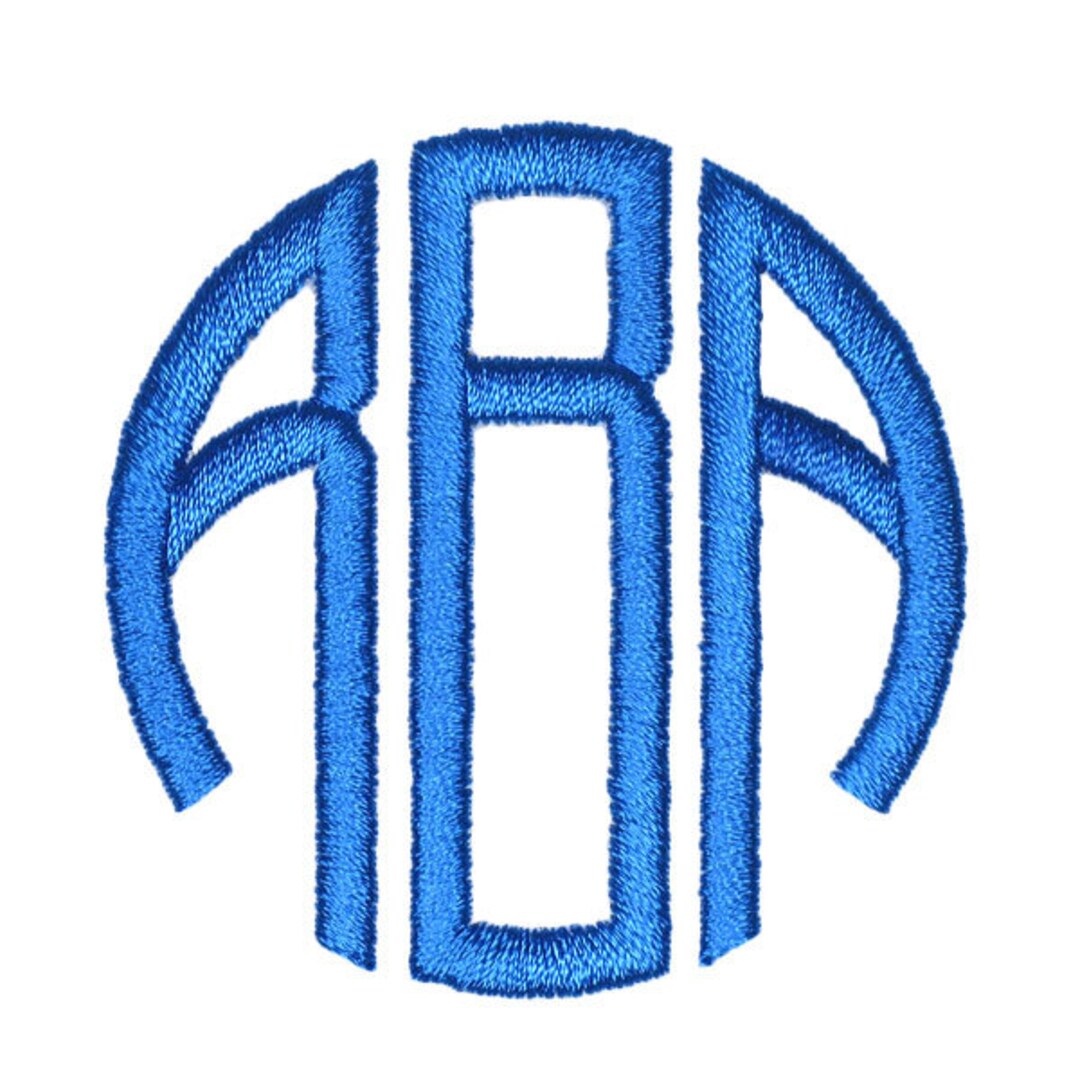 Tall Circle Round Embroidery Font Monogram Machine Embroidery Font ...