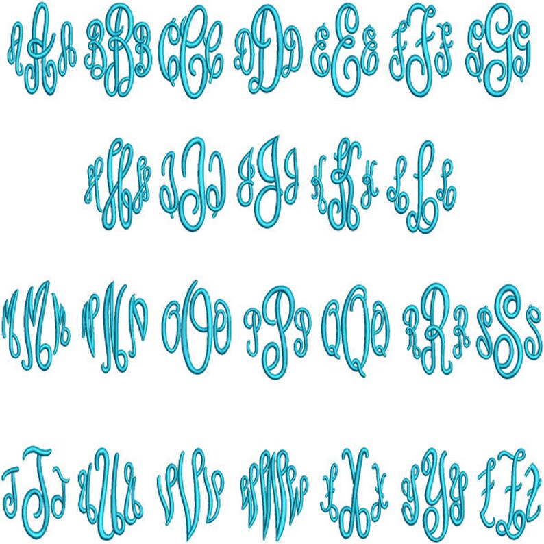 Empire Monogram Oval Diamond Machine Embroidery Font Alphabet | Etsy