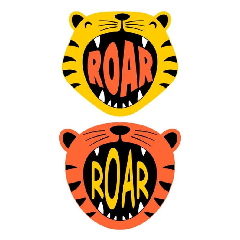 Tiger Roar Cuttable Design SVG PNG DXF & Eps Designs Cameo - Etsy