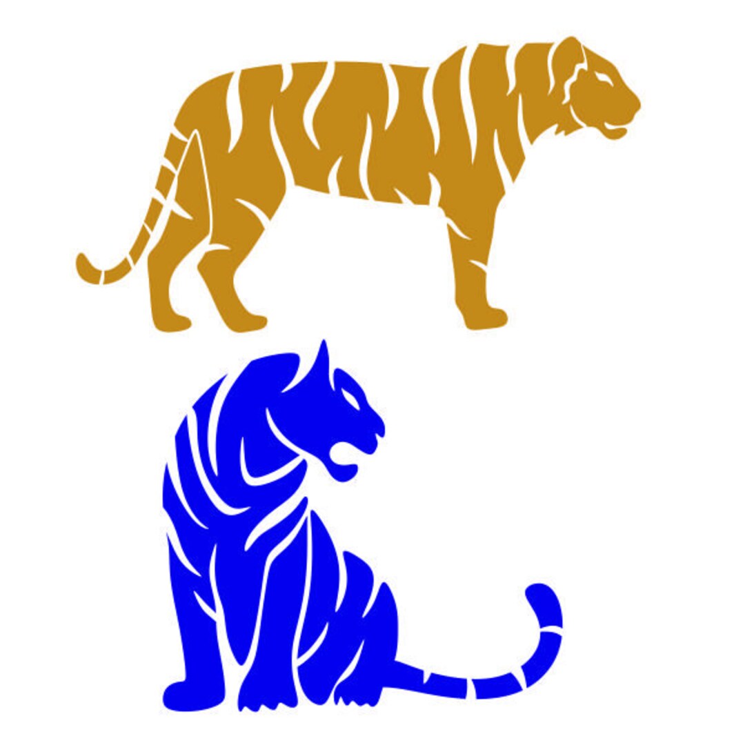 Tiger Zoo Animal Cuttable Design SVG PNG DXF & Eps Designs Cameo File ...