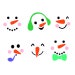 Snowman Face Pack Cuttable Design SVG PNG DXF & Eps Designs Cameo File ...