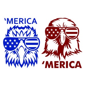 Merica Eagle Pack Cuttable Design SVG PNG DXF & Eps Designs Cameo File ...