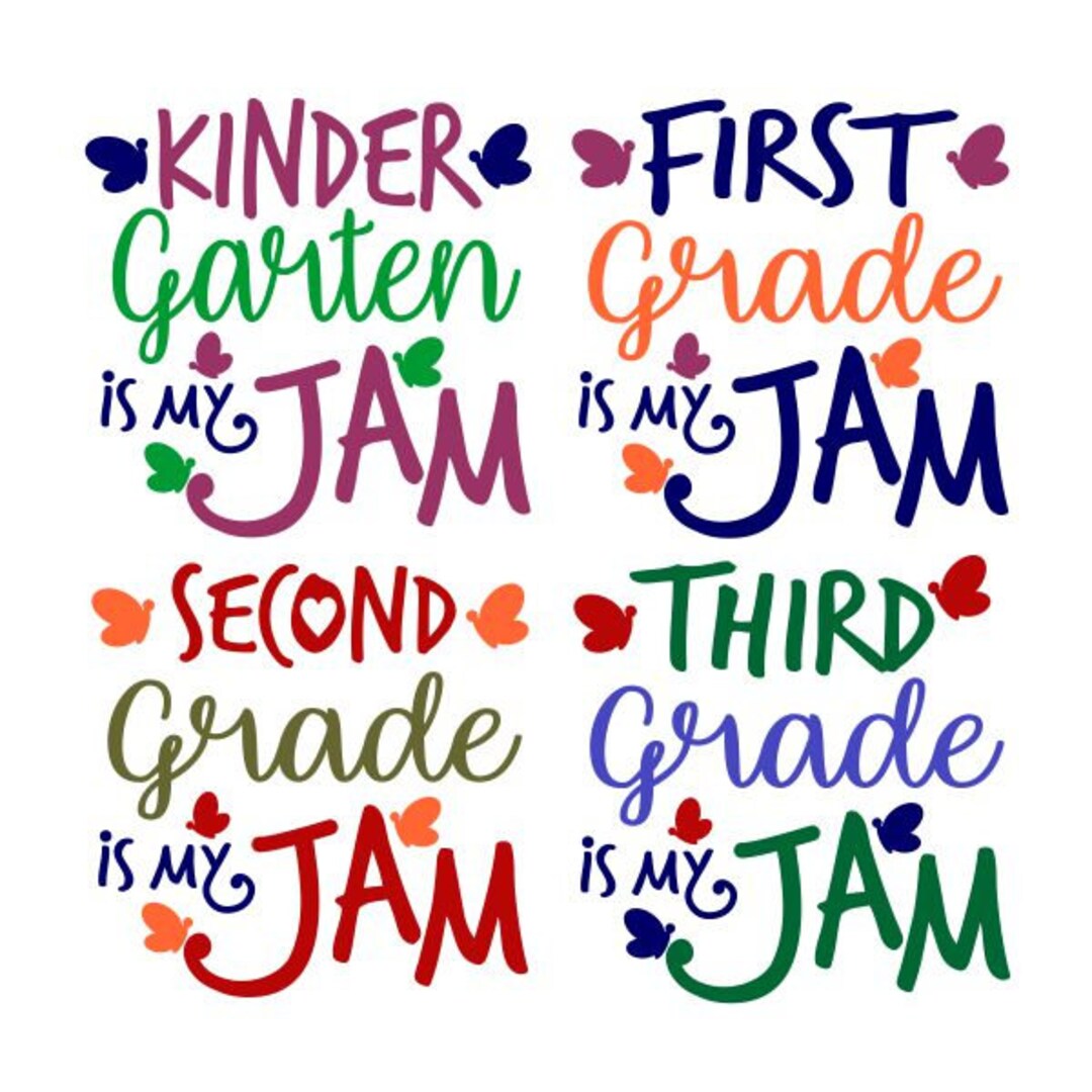 Kindergarten is My Jam 1st Grade 2nd 3rd Pre-k School Cuttable Design ...