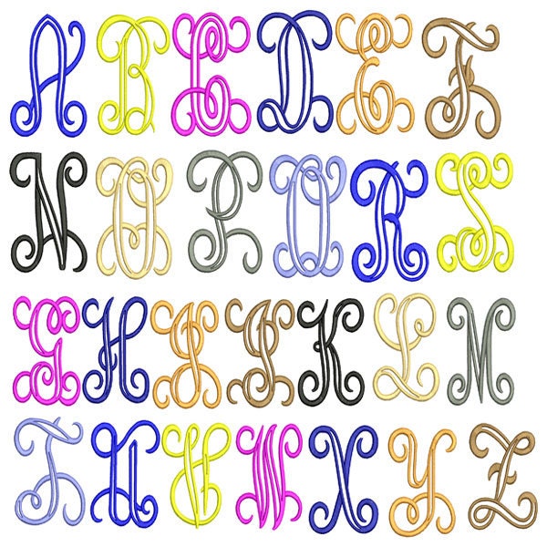 Heirloom Applique Machine Embroidery Font Alphabet Letters - Etsy