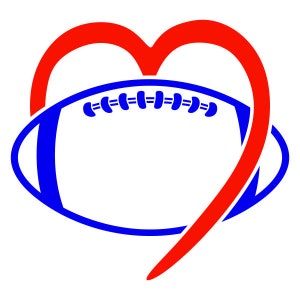 Football Love Heart Pack Cuttable Design SVG PNG DXF & Eps Designs ...