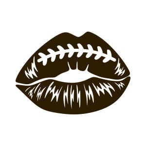 Football Lips Pack Cuttable Design SVG PNG DXF & Eps Designs Cameo File ...