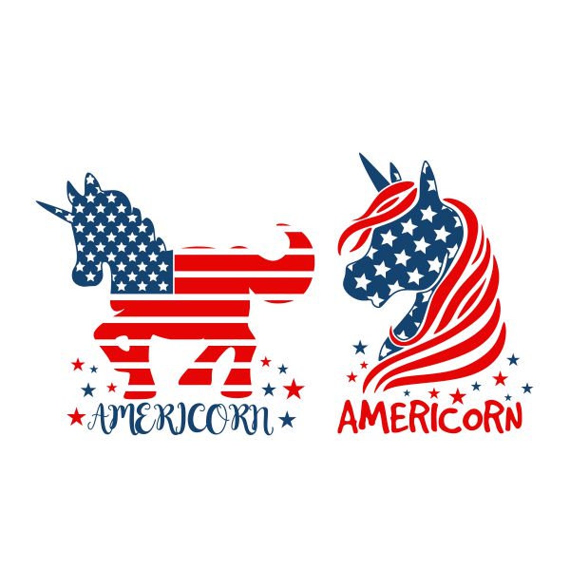 Unicorn Americorn Usa United States Flag Cuttable Design SVG - Etsy