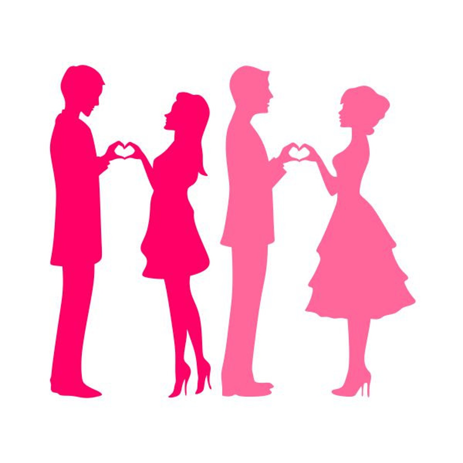 Couple Love Wedding Hearts Cuttable SVG PNG DXF & Eps Designs - Etsy