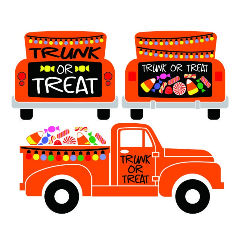 Trunk or Treat Clip Art - Etsy