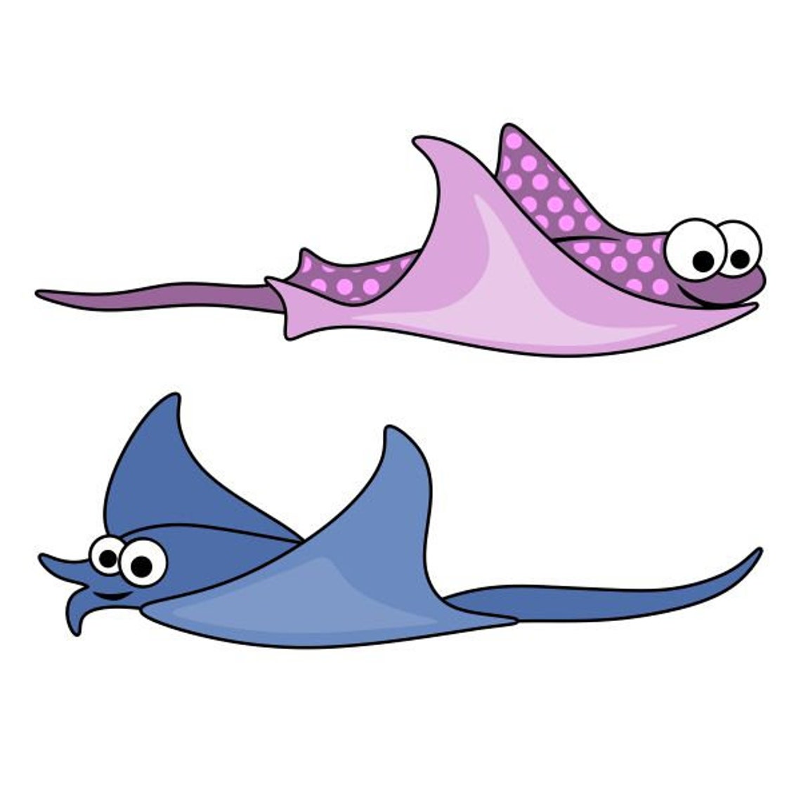 Stingray Fish Cuttable Design SVG PNG DXF & Eps Designs Cameo - Etsy