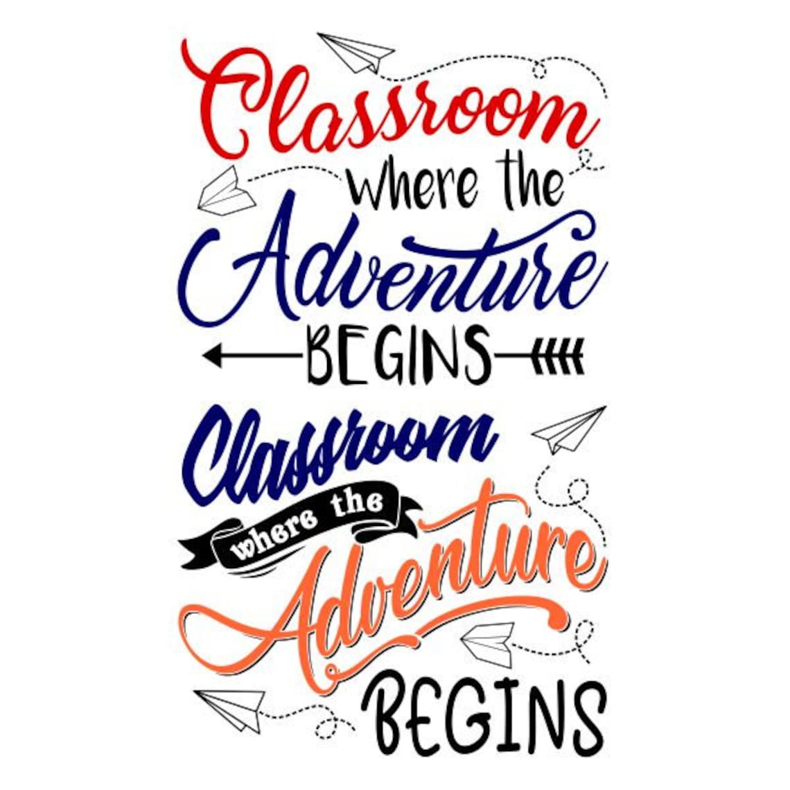 Classroom Where the Adventure Begins School Cuttable Design - Etsy