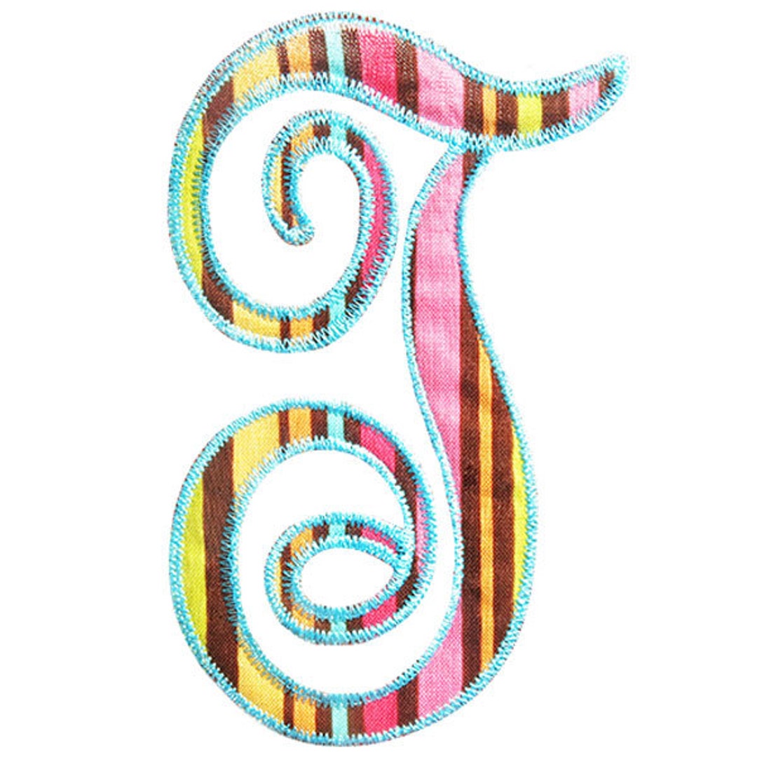 Applique Script Machine Embroidery Font Alphabet Letters INSTANT ...