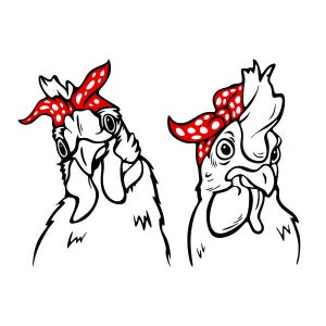 Hen Bandana Pack Cuttable Design SVG PNG DXF & Eps Designs Cameo File ...