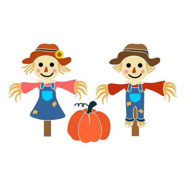 Scarecrow Cute Fall Thanksgiving Cuttable Design SVG PNG DXF & | Etsy