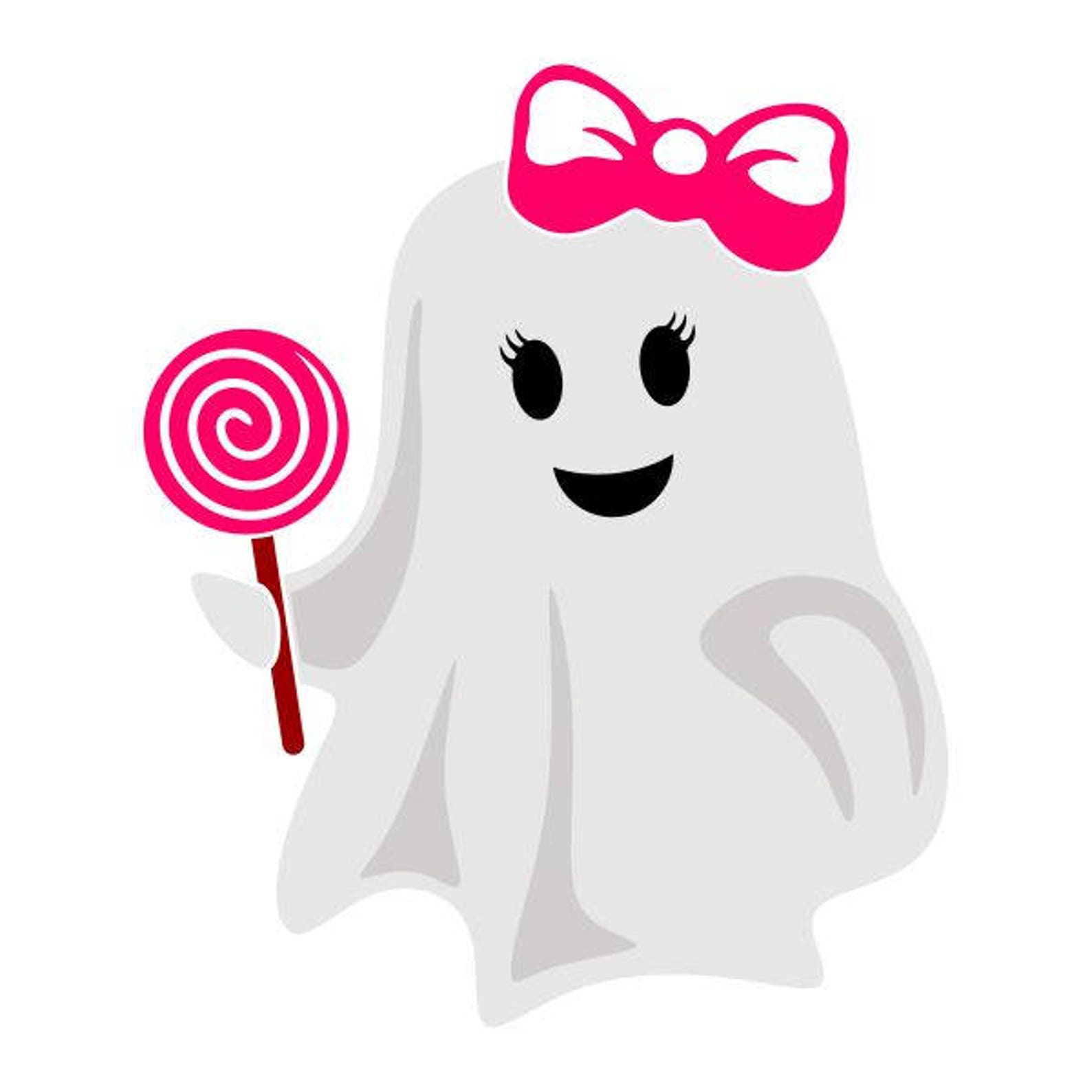 Ghost Girl Sweet Halloween Cuttable SVG PNG DXF & Eps Designs - Etsy