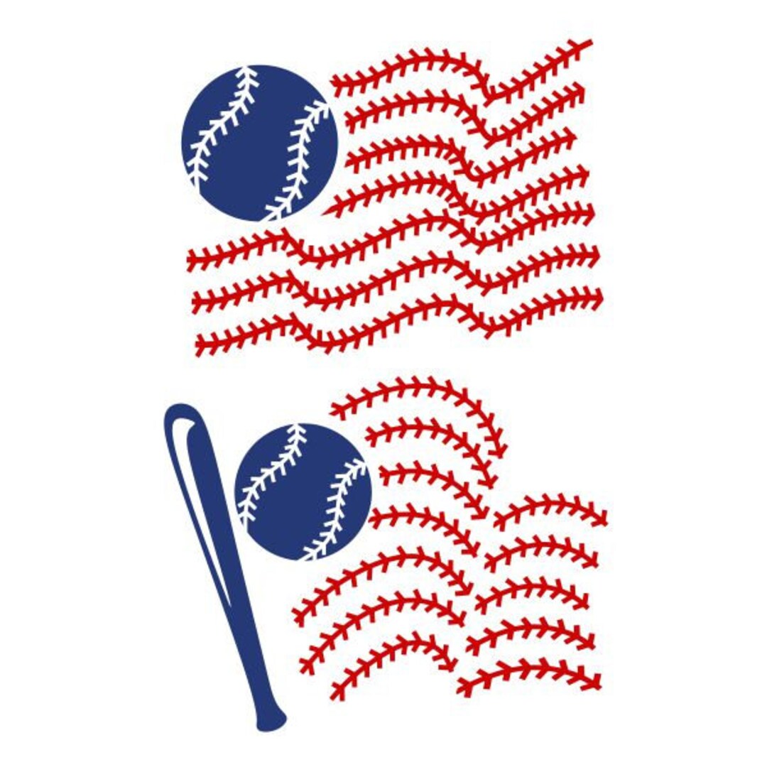 Baseball Flag Usa United States of America Cuttable Design SVG PNG DXF ...