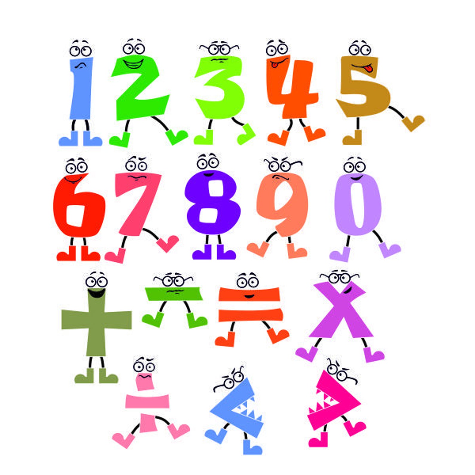 Monster Numbers Font Cuttable Design SVG PNG DXF & Eps Designs - Etsy