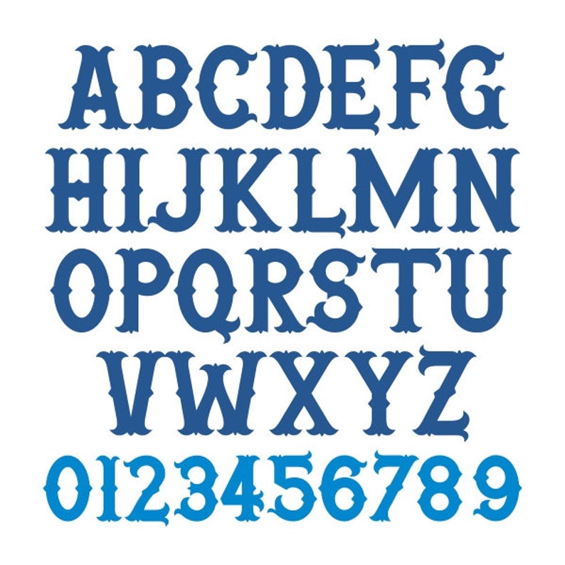 Western Font Monogram Cuttable Design SVG PNG DXF & Eps - Etsy