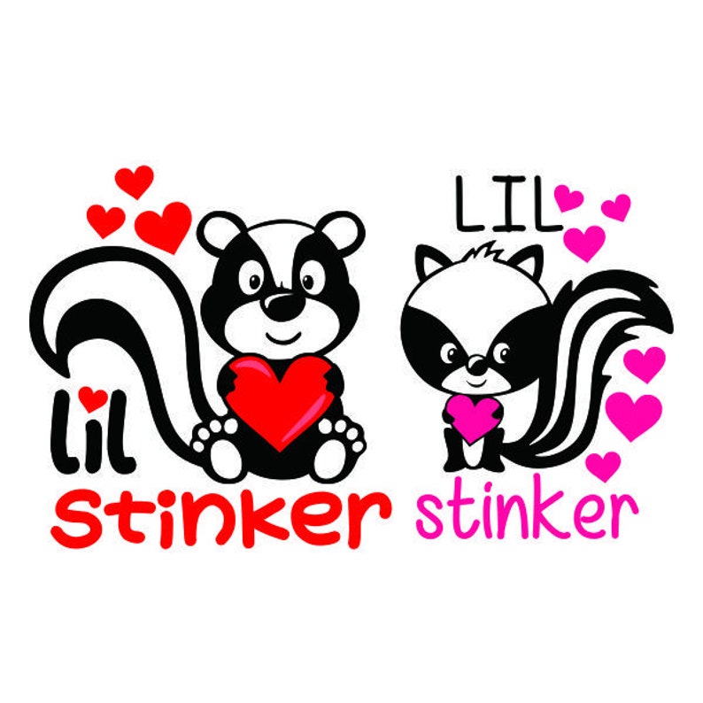 Stinker Skunk Valentines Day Cuttable Design SVG PNG DXF & Eps - Etsy