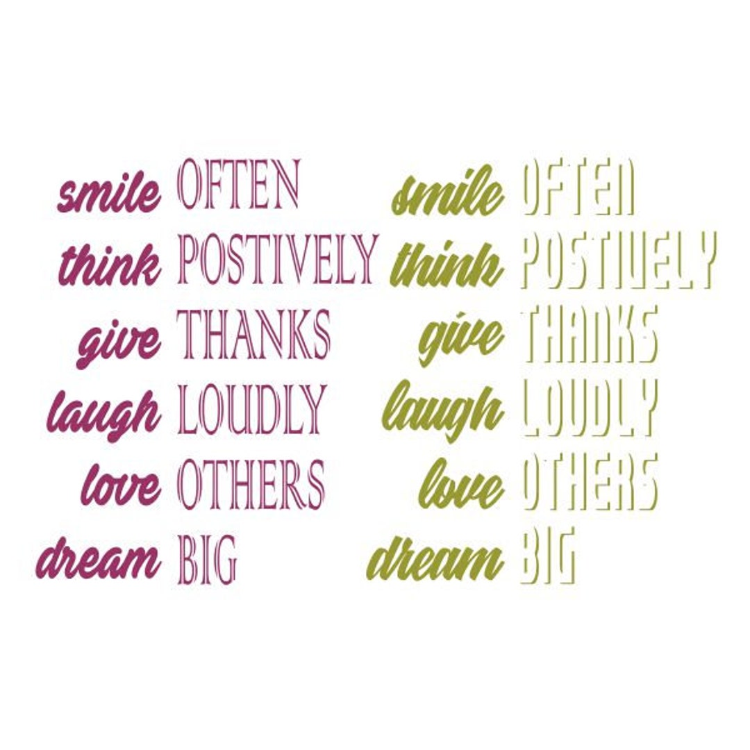 Smile Often Positive Word Art Wordart Cuttable Design SVG PNG - Etsy