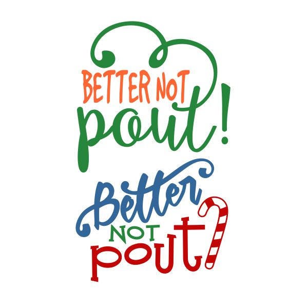 Mejor no Pout Navidad Cuttable Diseño SVG PNG DXF & eps | Etsy