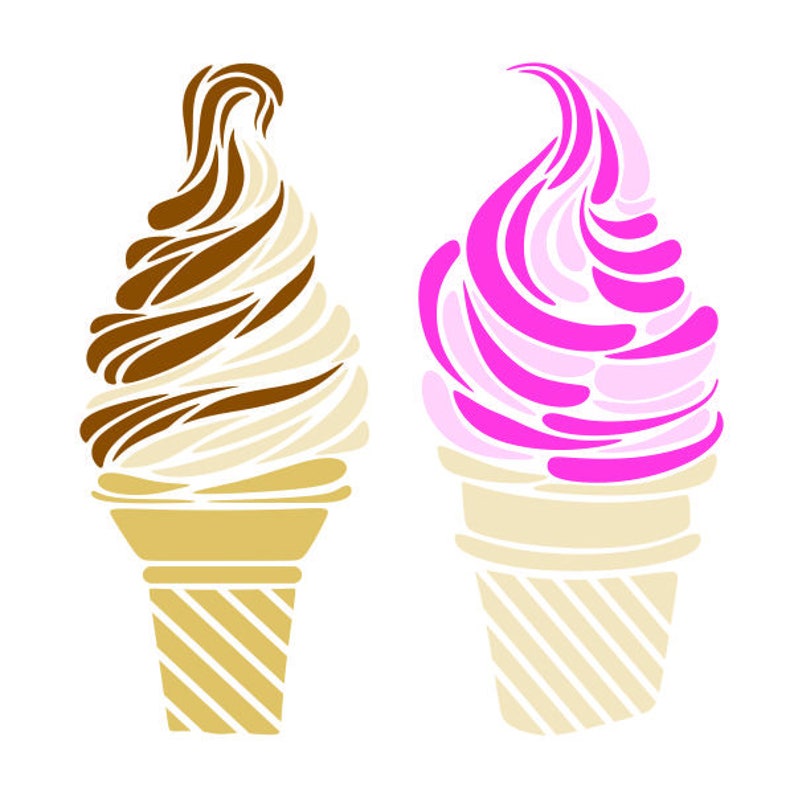 Ice Cream Cone Pack Cuttable Svg Png Dxf And Eps Designs Cameo Etsy
